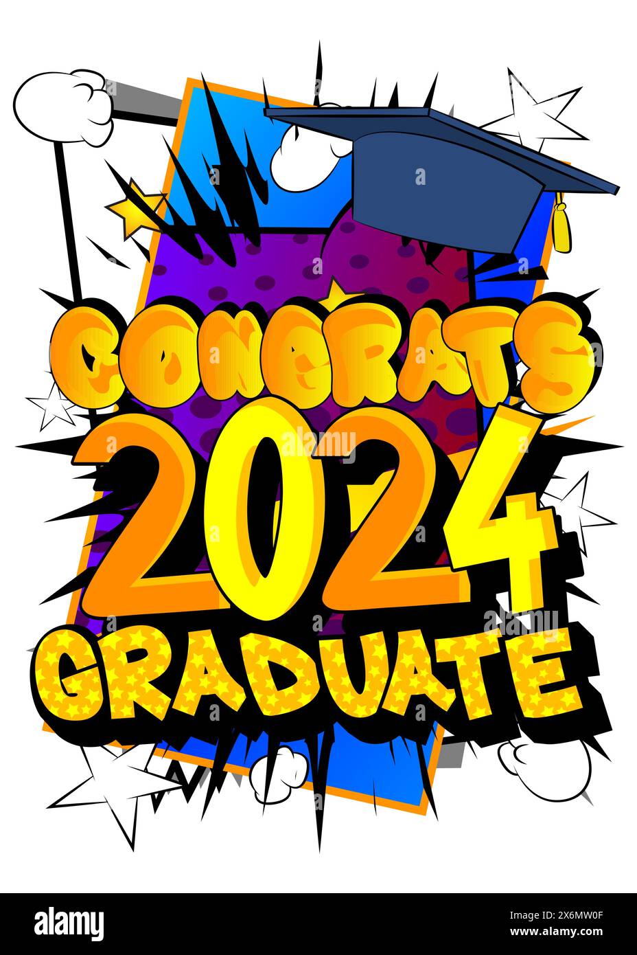 Cartoon Graduation, comic book education retro vector comics pop art ...
