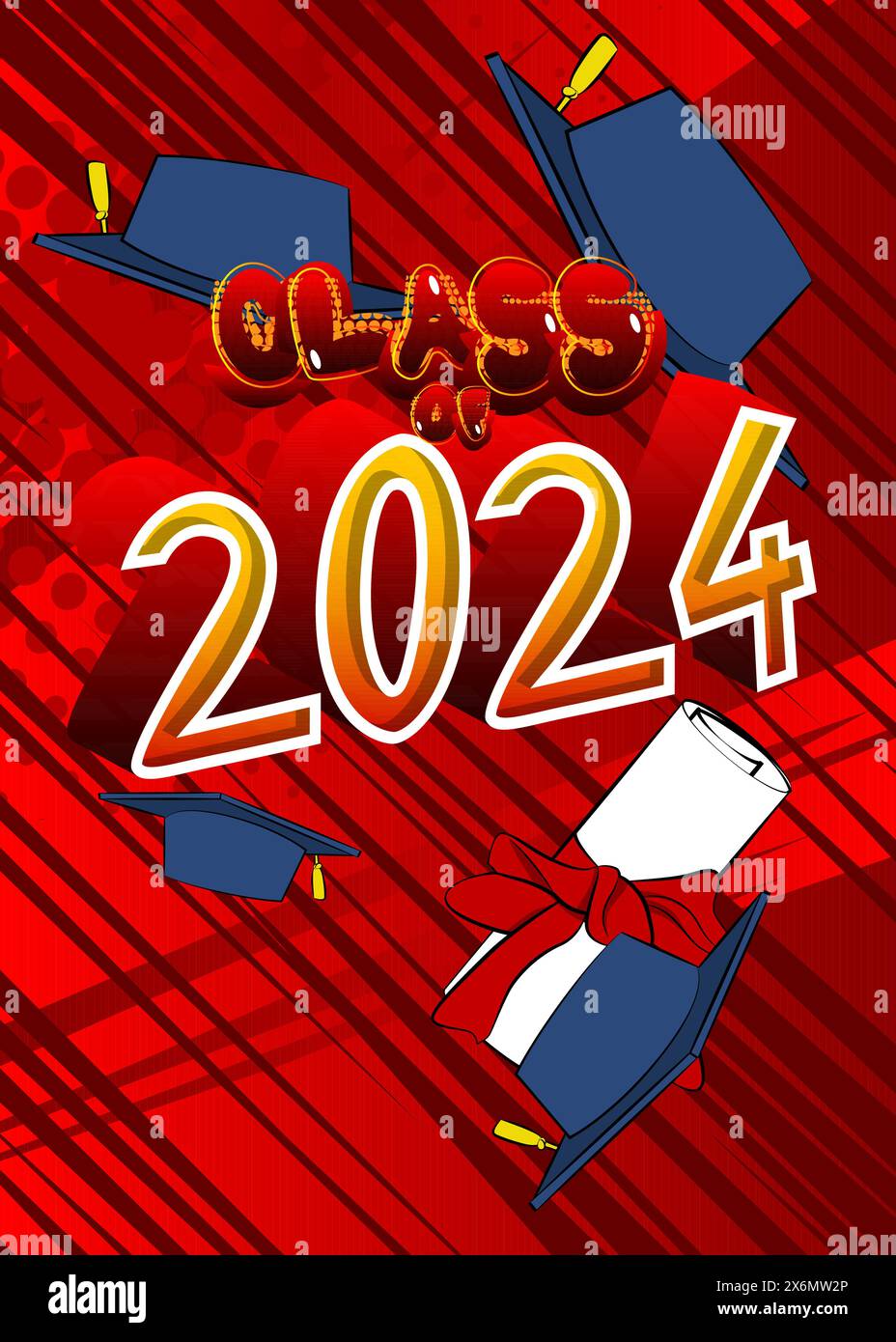 Cartoon Graduation, comic book education retro vector comics pop art ...