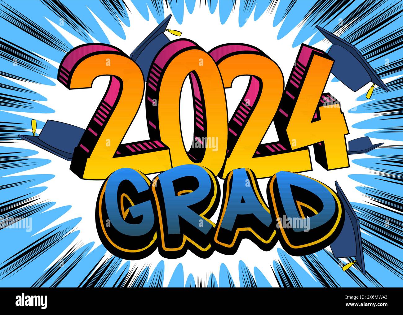 Cartoon Graduation, comic book education retro vector comics pop art ...