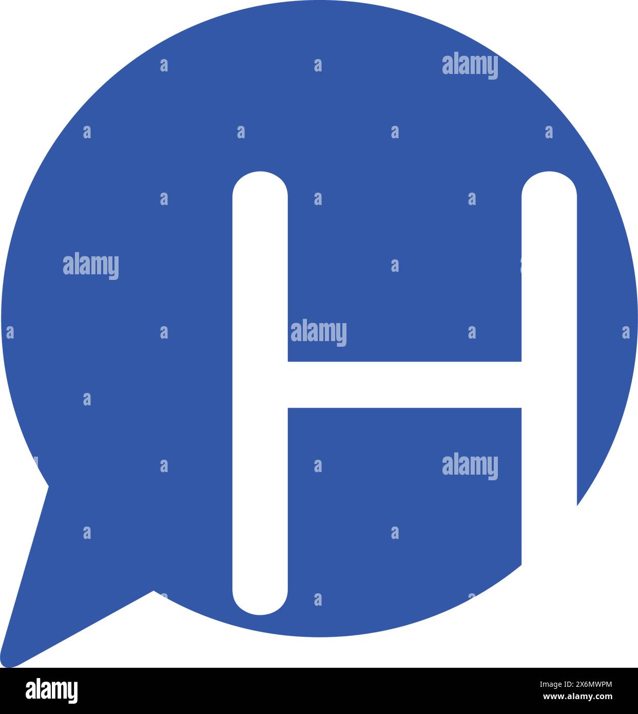 H Letter with Chat Logo Stock Vector Image & Art - Alamy