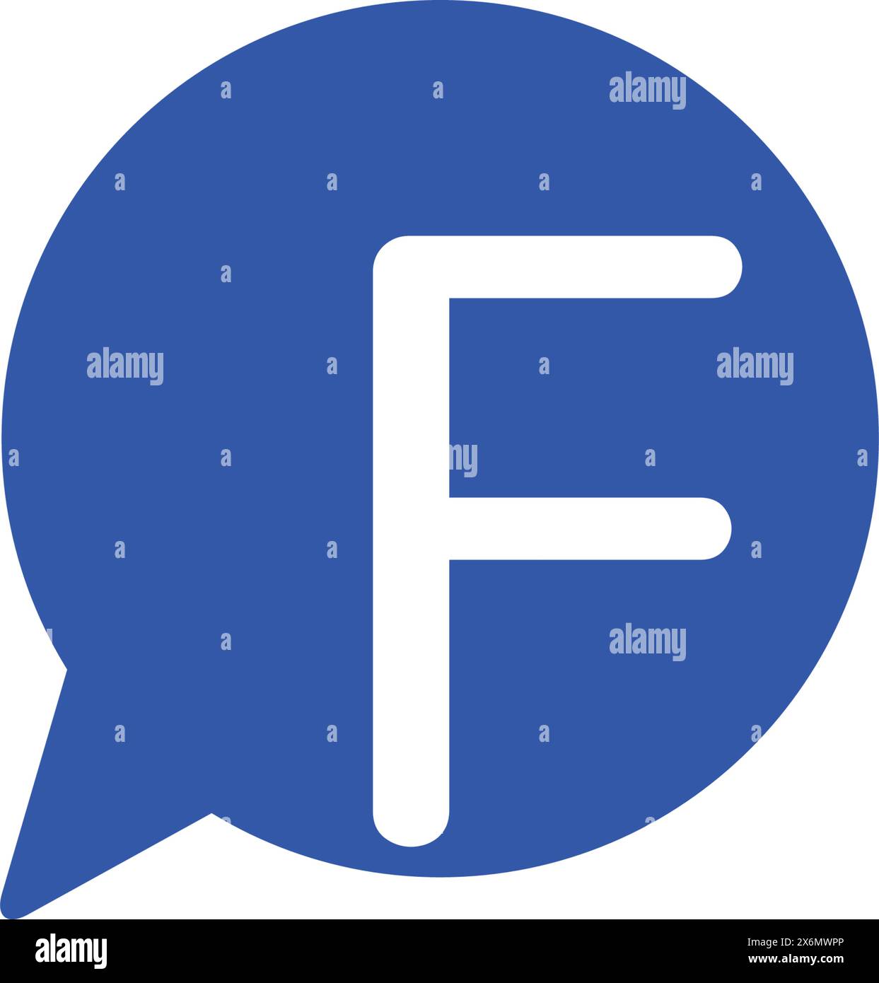 F Letter with Chat Logo Stock Vector Image & Art - Alamy
