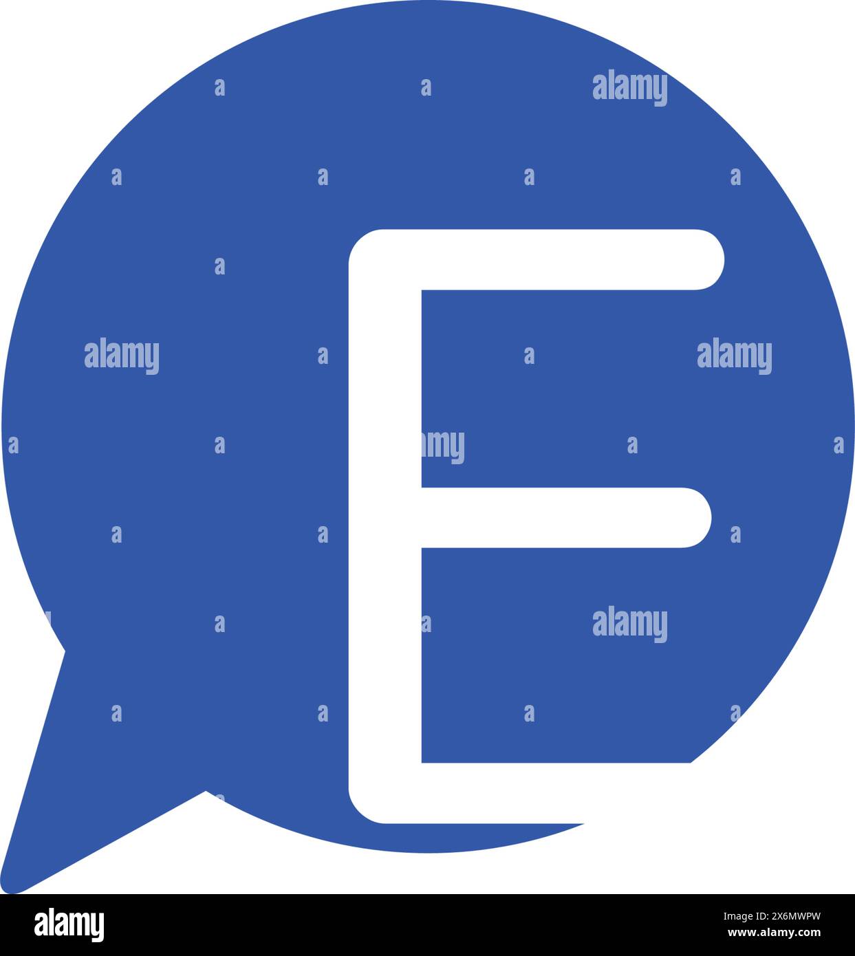 E Letter with Chat Logo Stock Vector Image & Art - Alamy