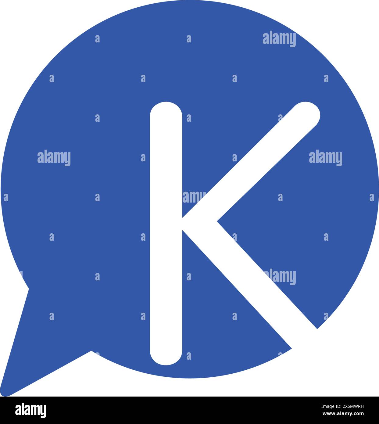 K Letter with Chat Logo Stock Vector Image & Art - Alamy