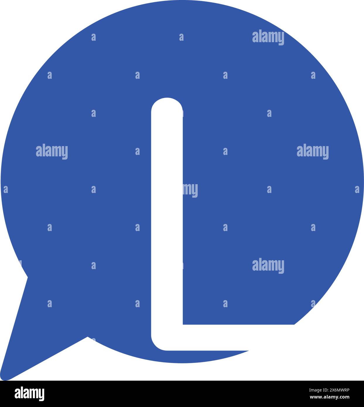 L Letter with Chat Logo Stock Vector Image & Art - Alamy