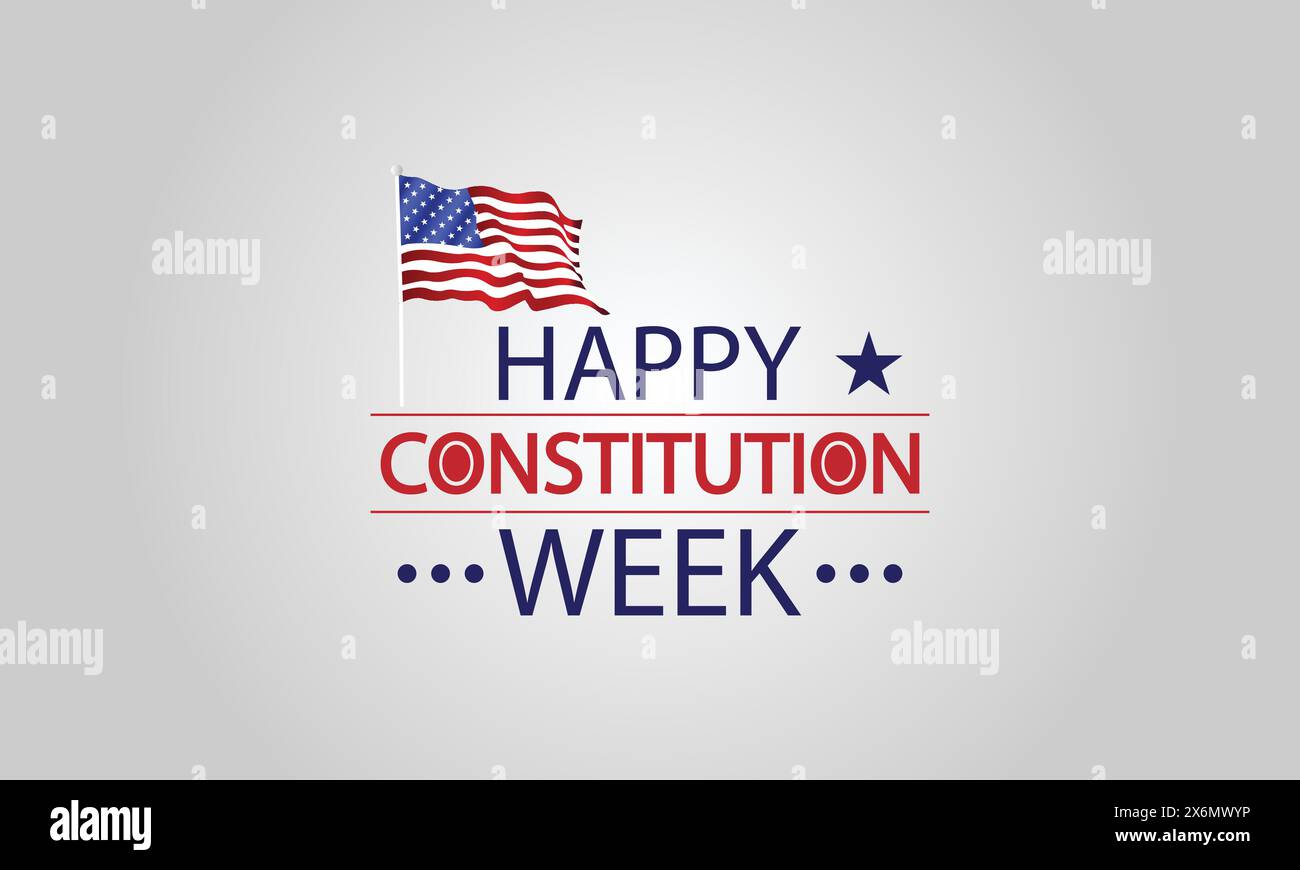 Celebrating Constitution Week A Patriotic American Flag Illustration ...