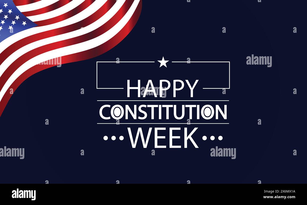 Celebrating Constitution Week A Patriotic American Flag Illustration ...