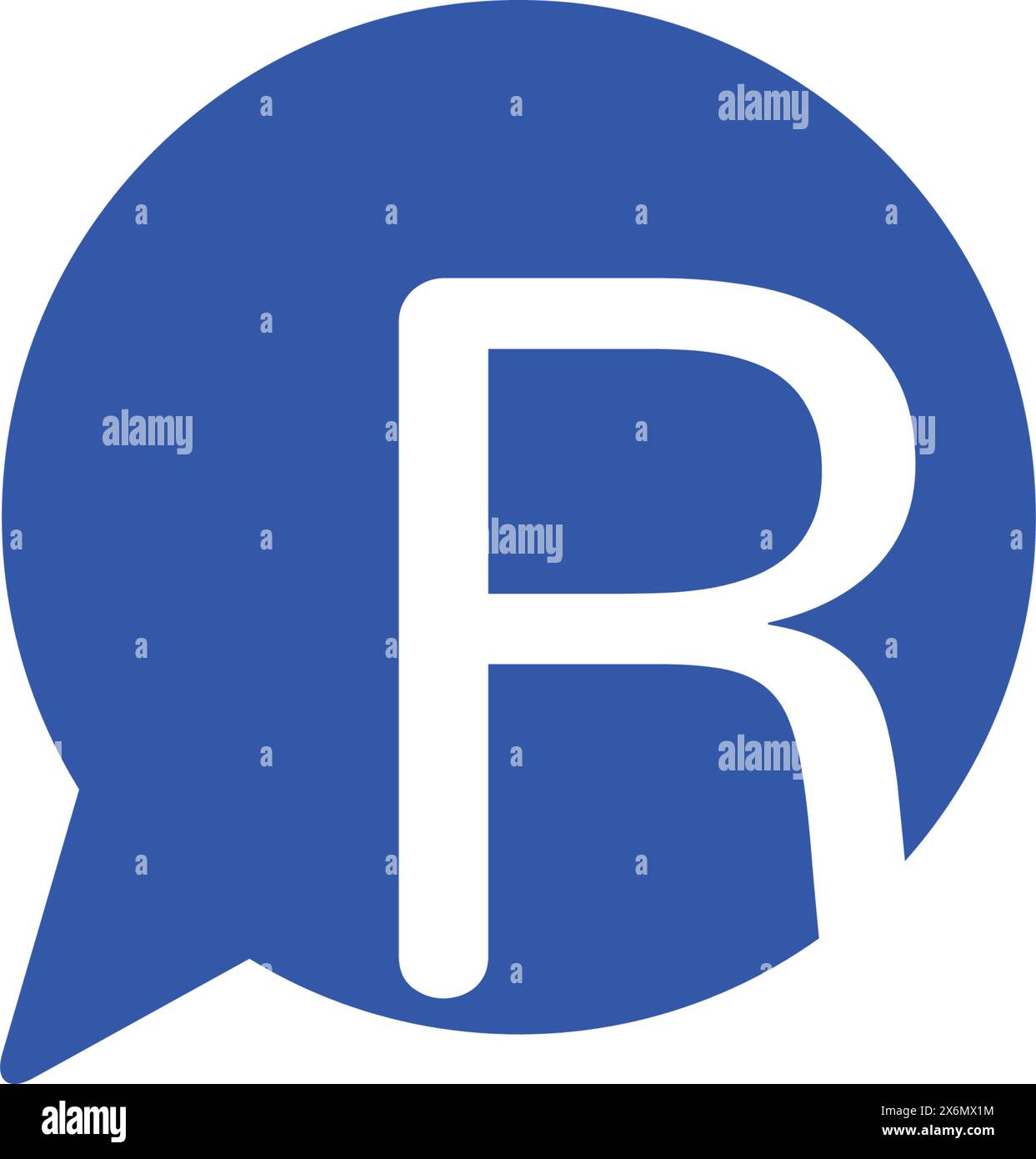 R Letter with Chat Logo Stock Vector Image & Art - Alamy