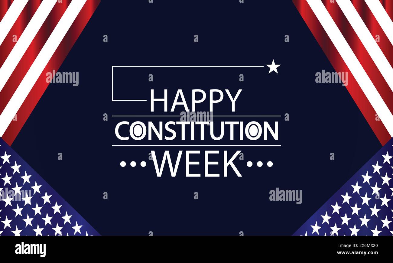 Celebrating Constitution Week A Patriotic American Flag Illustration ...