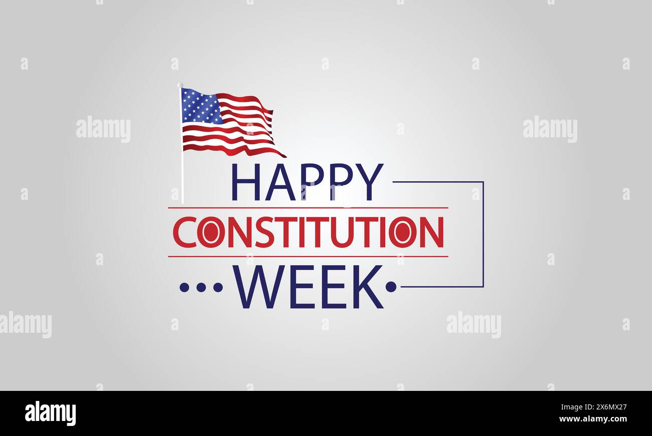Celebrating Constitution Week A Patriotic American Flag Illustration ...