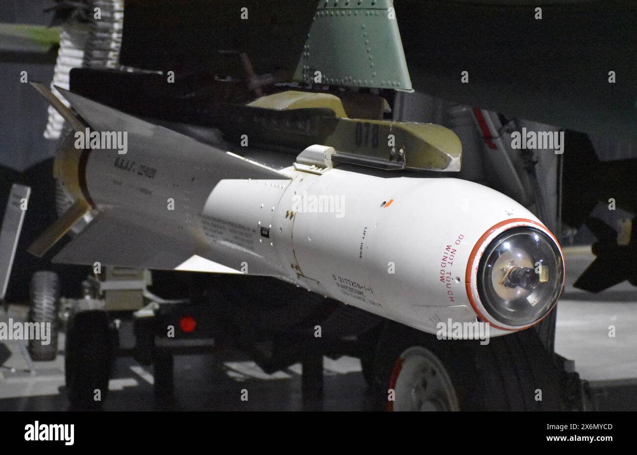 An Air Force AGM-65 Maverick missile on an A-10 Warthog attack jet. The ...