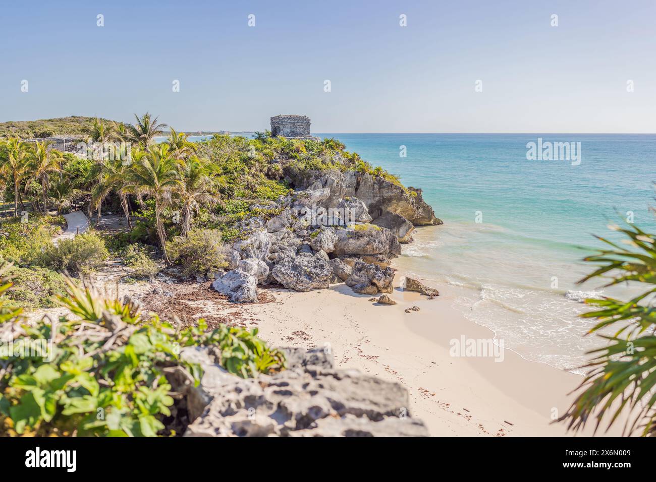 Beautiful archaeological site of the Mayan culture in Tulum, Mexico ...