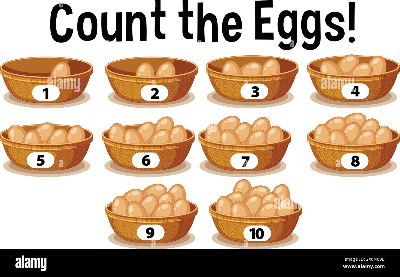 Children with baskets Stock Vector Images - Alamy