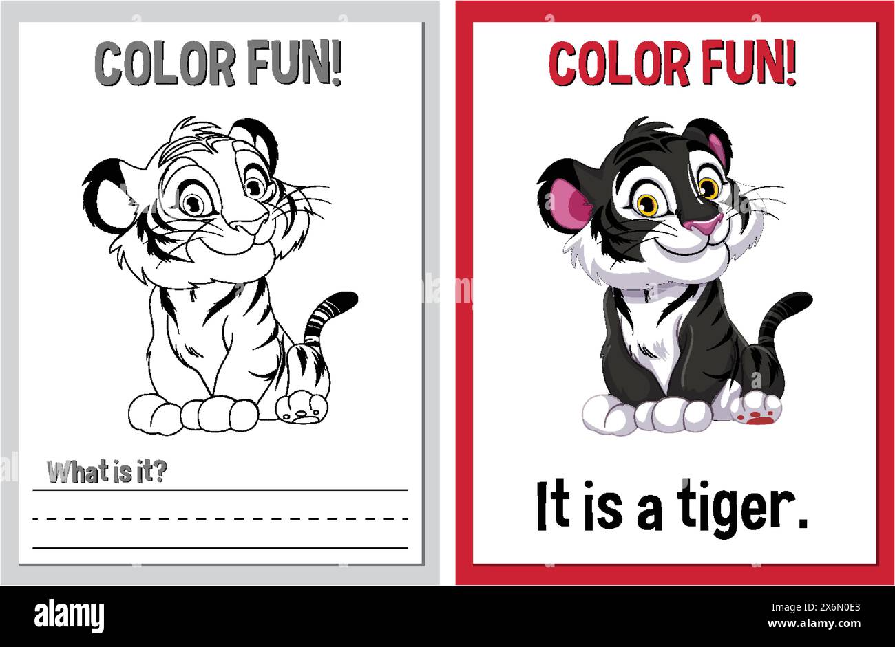 Tiger printable art Stock Vector Images - Alamy