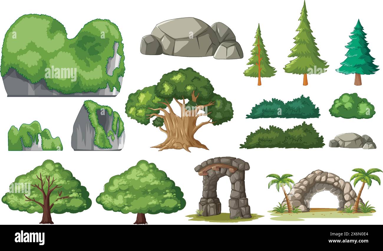 Landscape natural arch in Stock Vector Images - Alamy