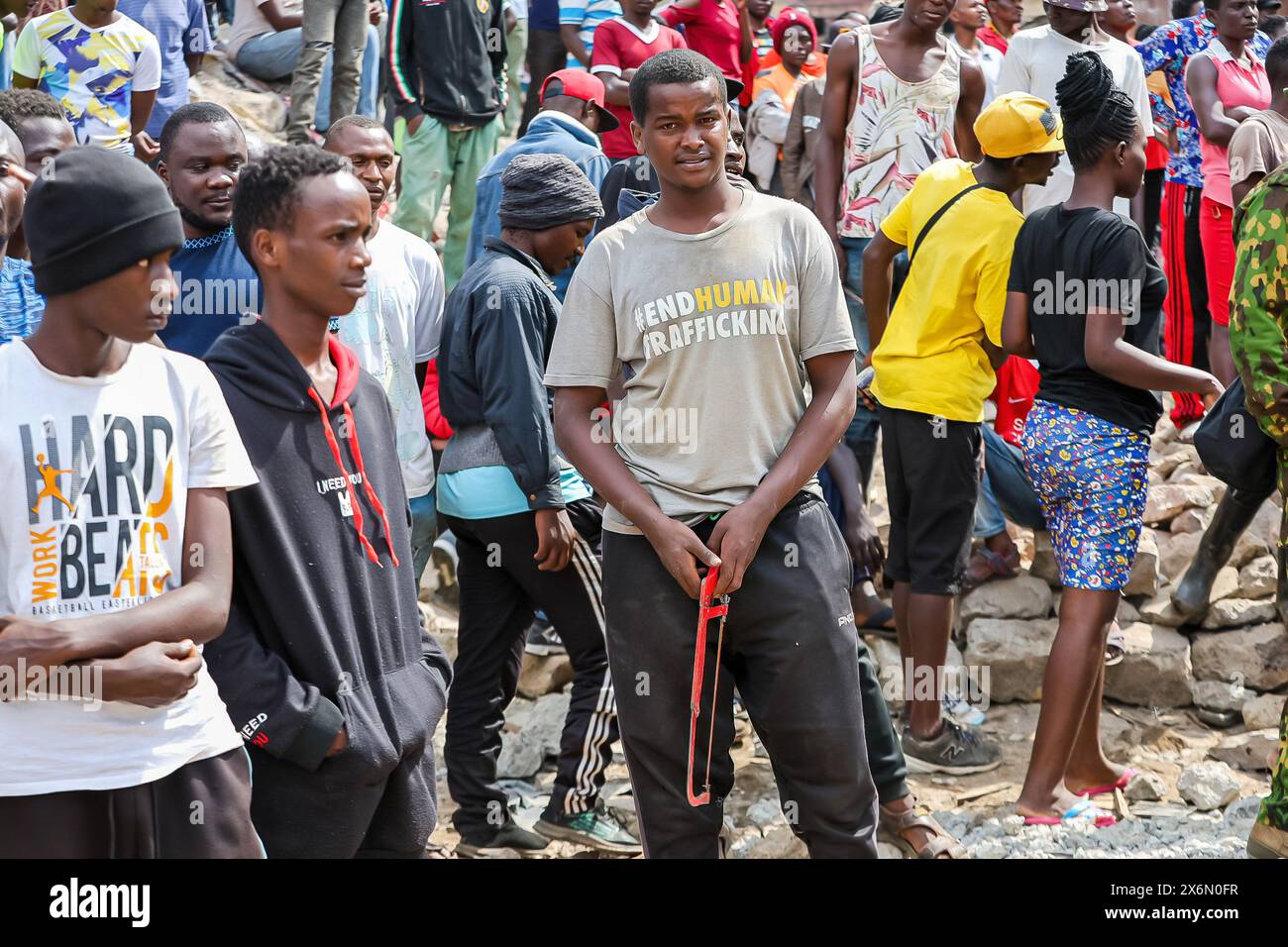 May 13, 2024, Nairobi, Kenya: Locals wait to scavenge for scrap metal ...