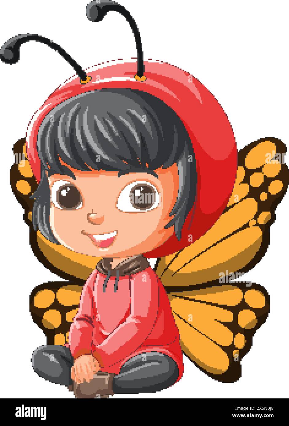 A young child dressed as a colorful ladybug Stock Vector Image & Art ...