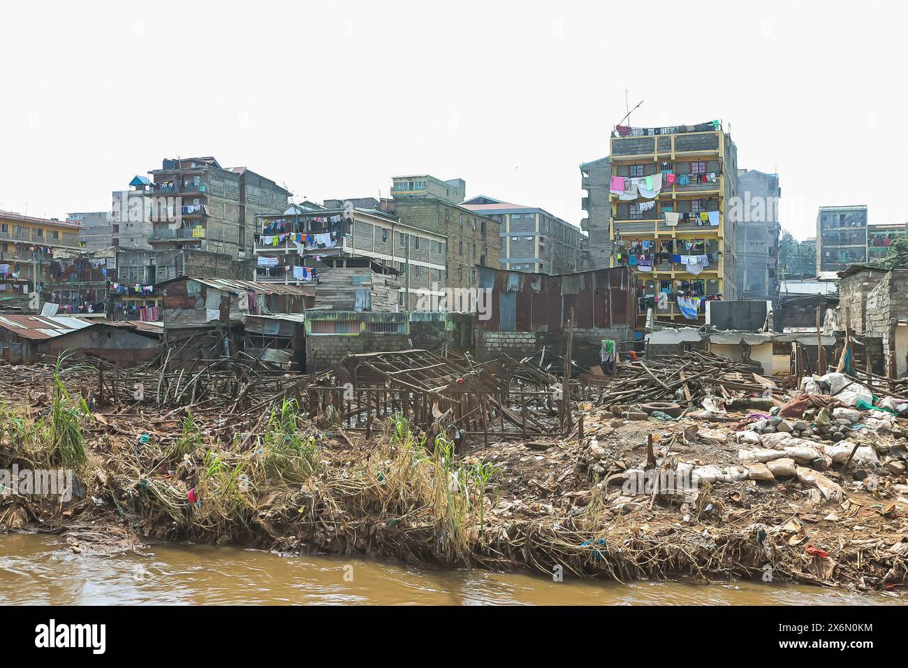 Nairobi, Kenya The aftermath of the flooding of the Mathare river that ...