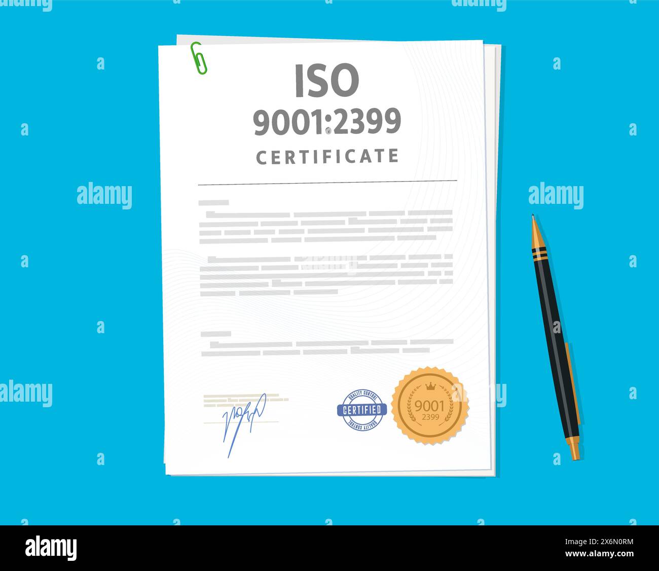 Iso certificate document validates adherence to international standards ...