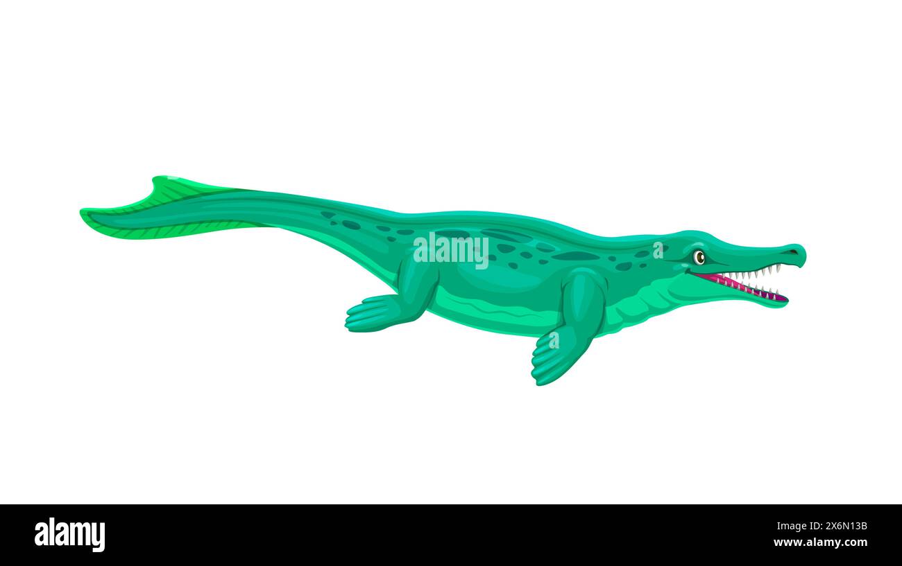 Metriorhynchus prehistoric dinosaur character. Isolated cartoon vector ...