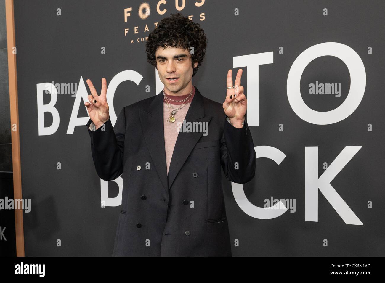 Sam Holden attends the 'Back to Black' premiere at AMC Lincoln Square ...