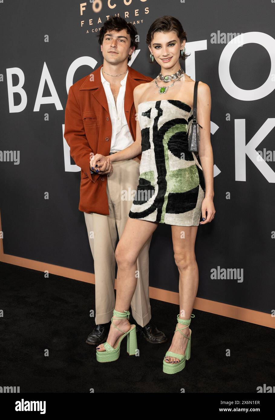 Bec Lauder (R) attends the 'Back to Black' premiere at AMC Lincoln ...