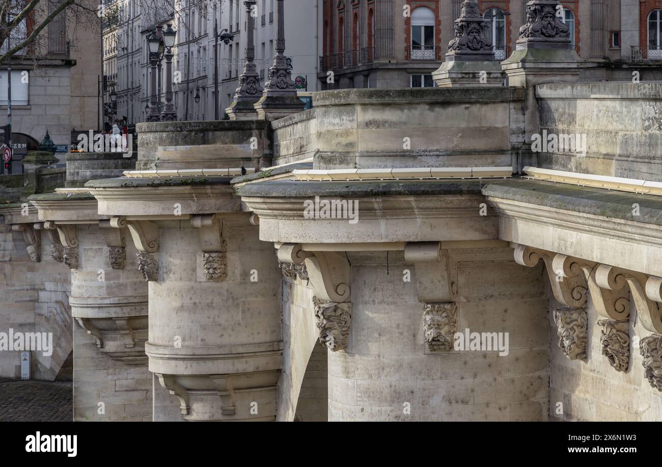 France, Paris - Jan 03, 2024 - Detail of Round bastions which give it ...