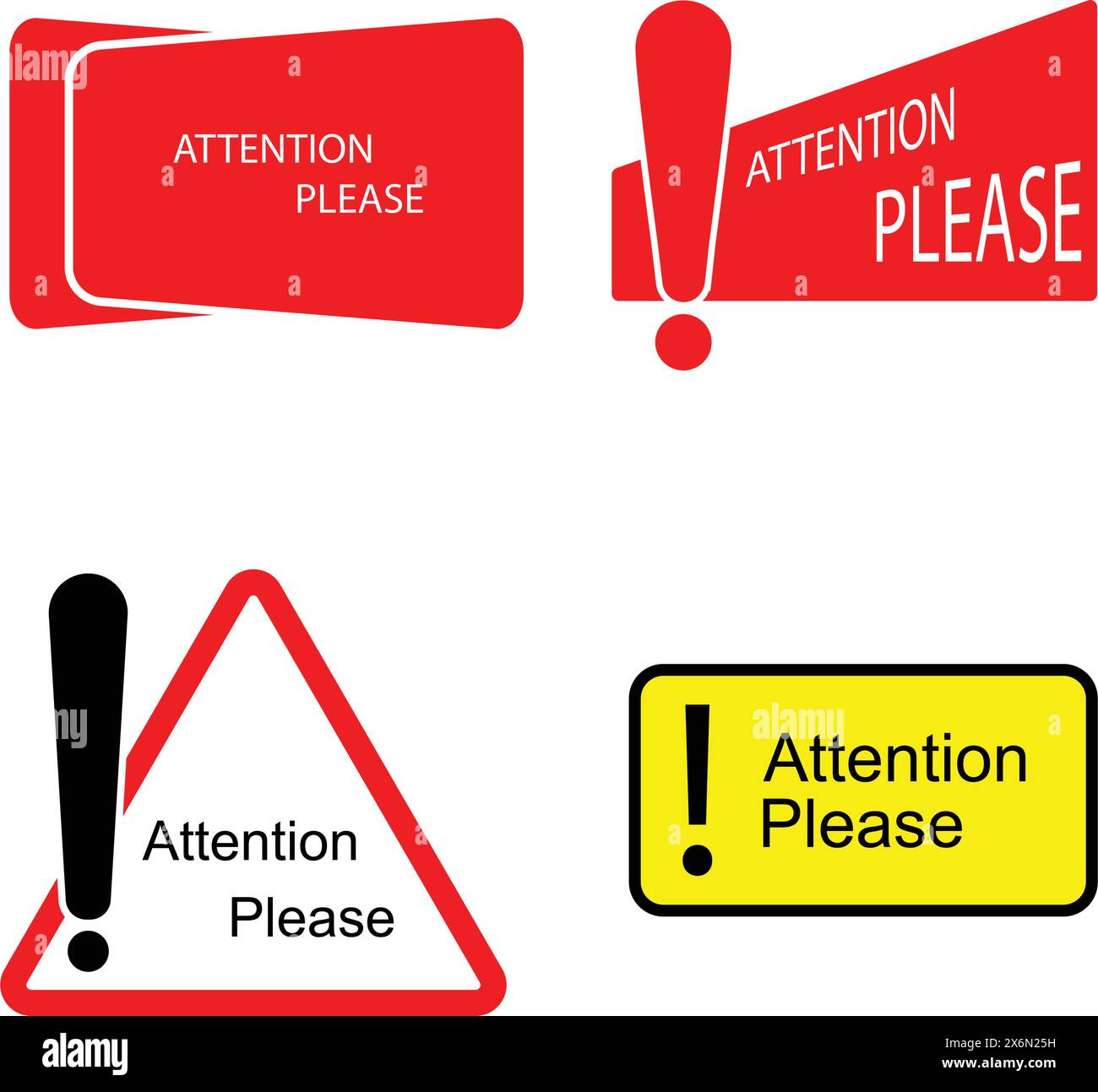 Attention message icon Cut Out Stock Images & Pictures - Alamy
