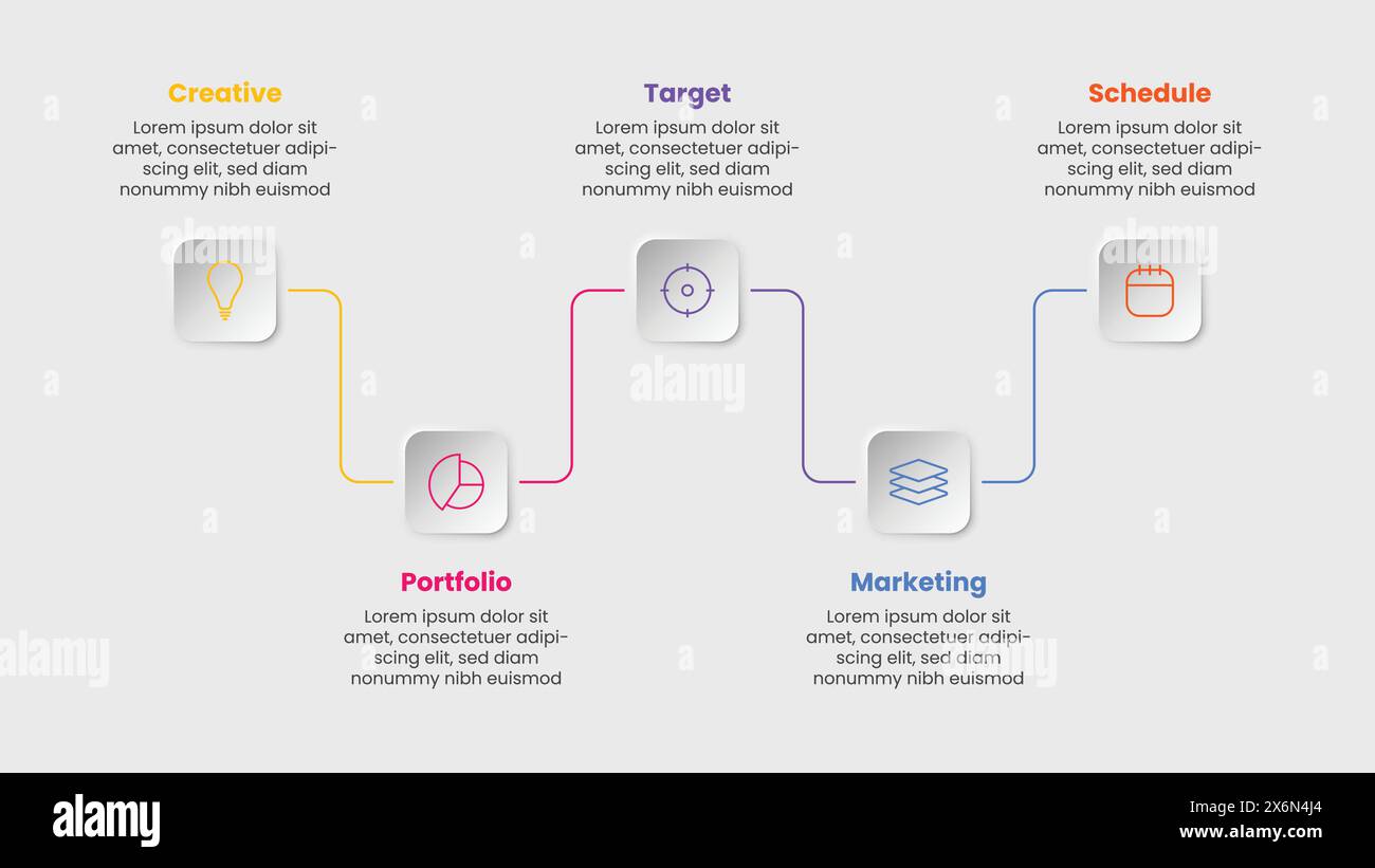 Creative Infographic template. Business process chart workflow ...