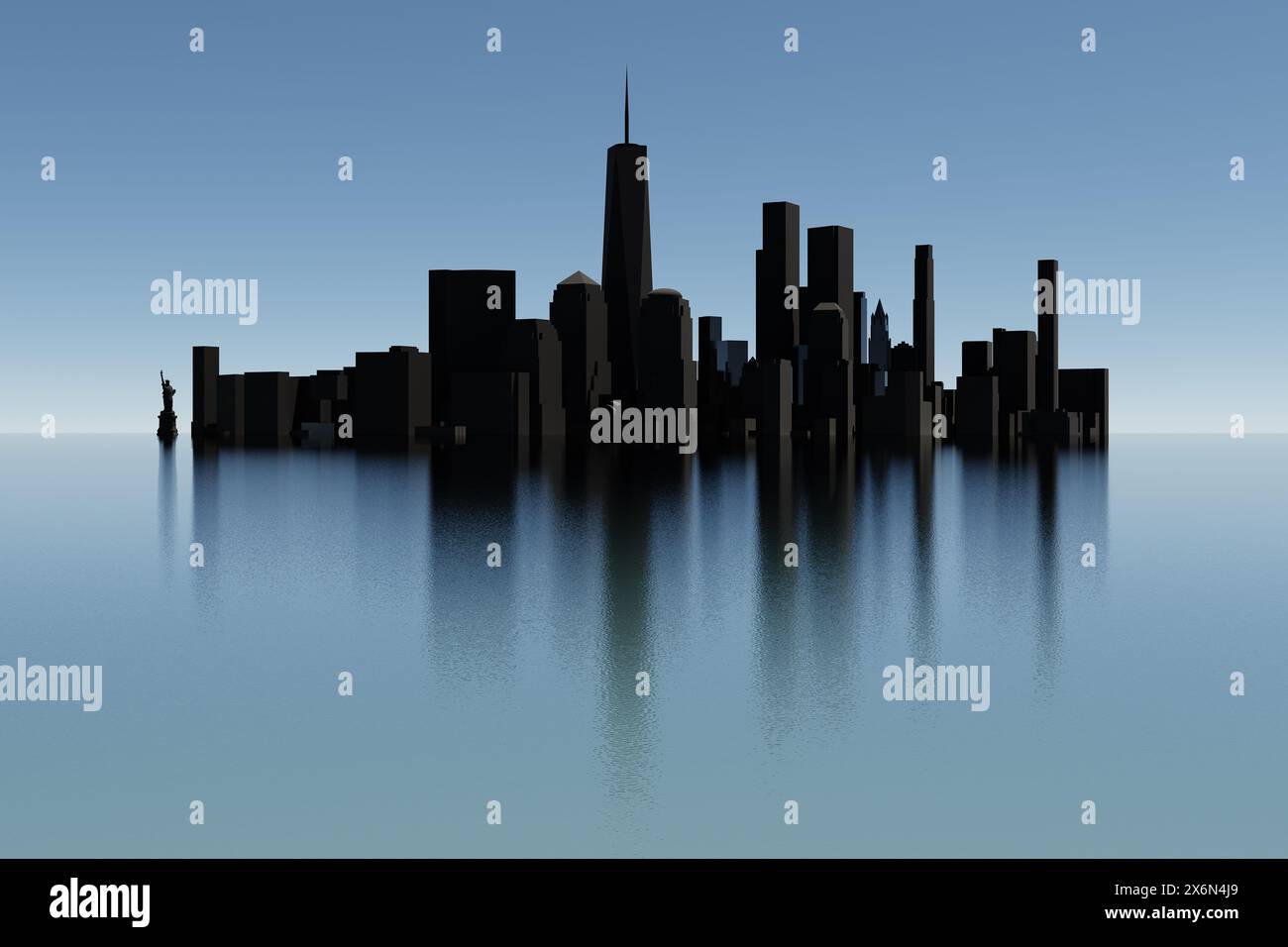 3D illustration of New York City skyline Stock Photo - Alamy