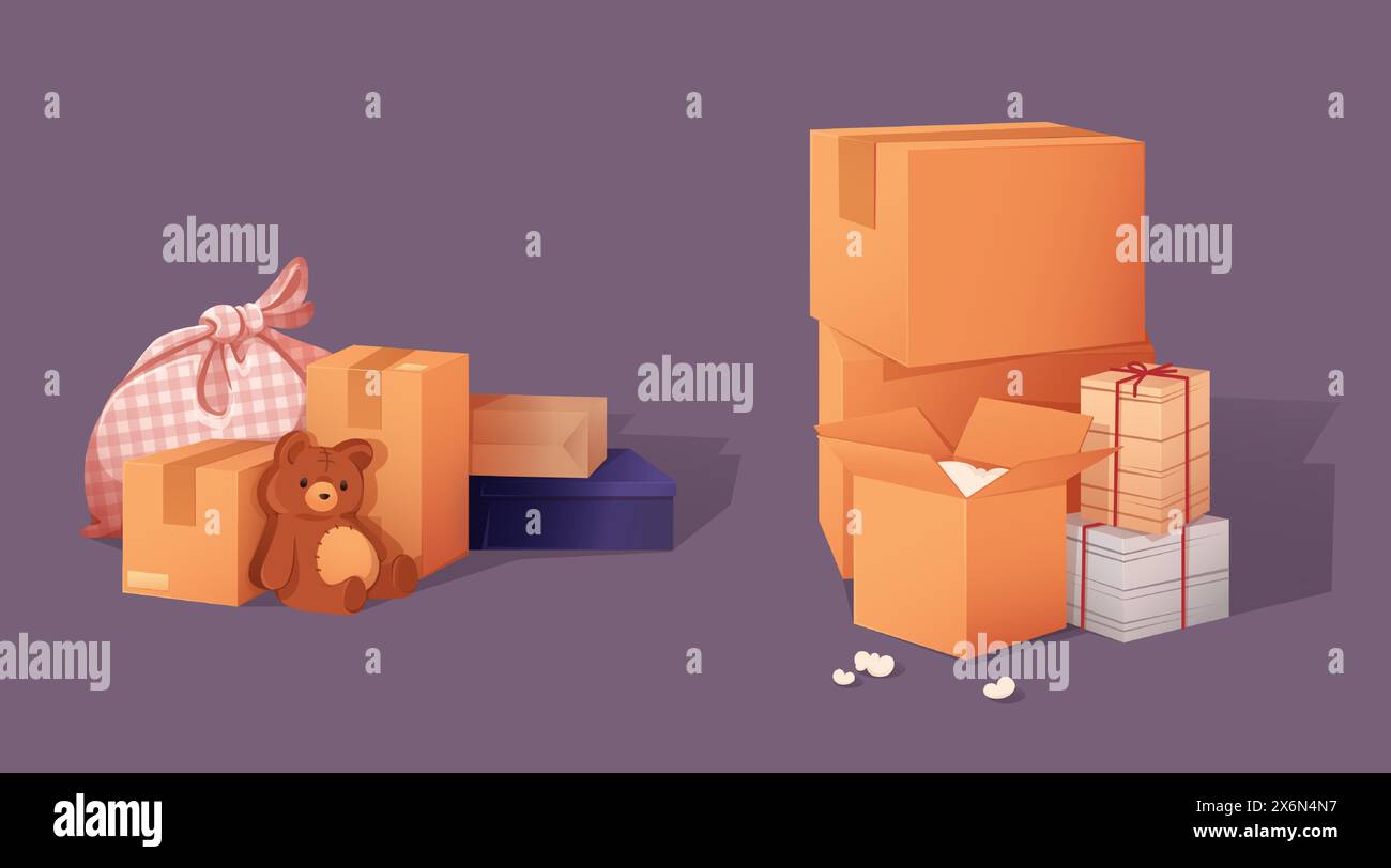 Junk box attic Stock Vector Images - Alamy