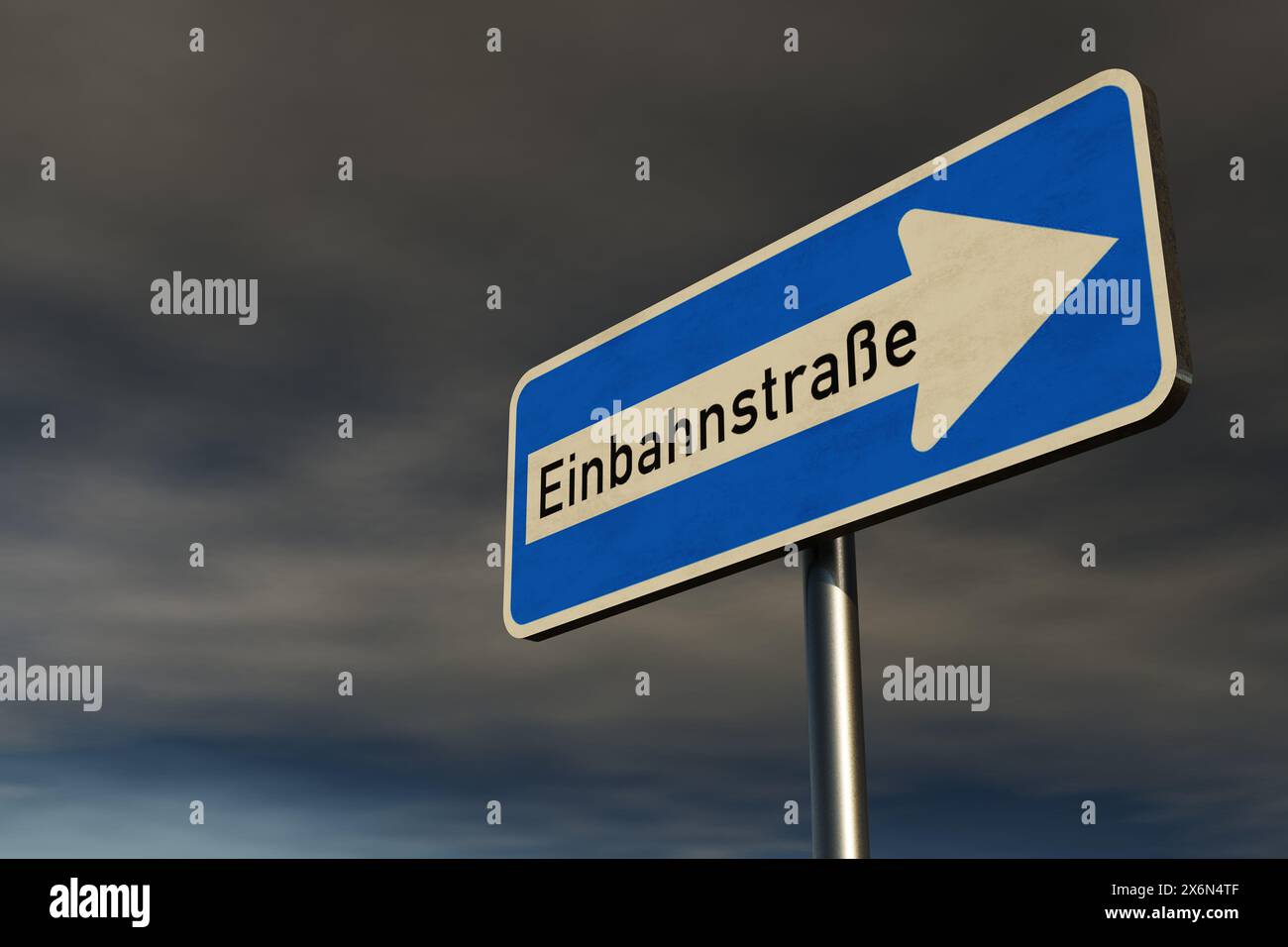 Traffic sign einbahnstrasse german one way hi-res stock photography and ...