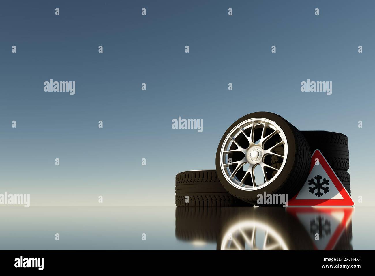 Car tires on ice illustration hi-res stock photography and images - Alamy