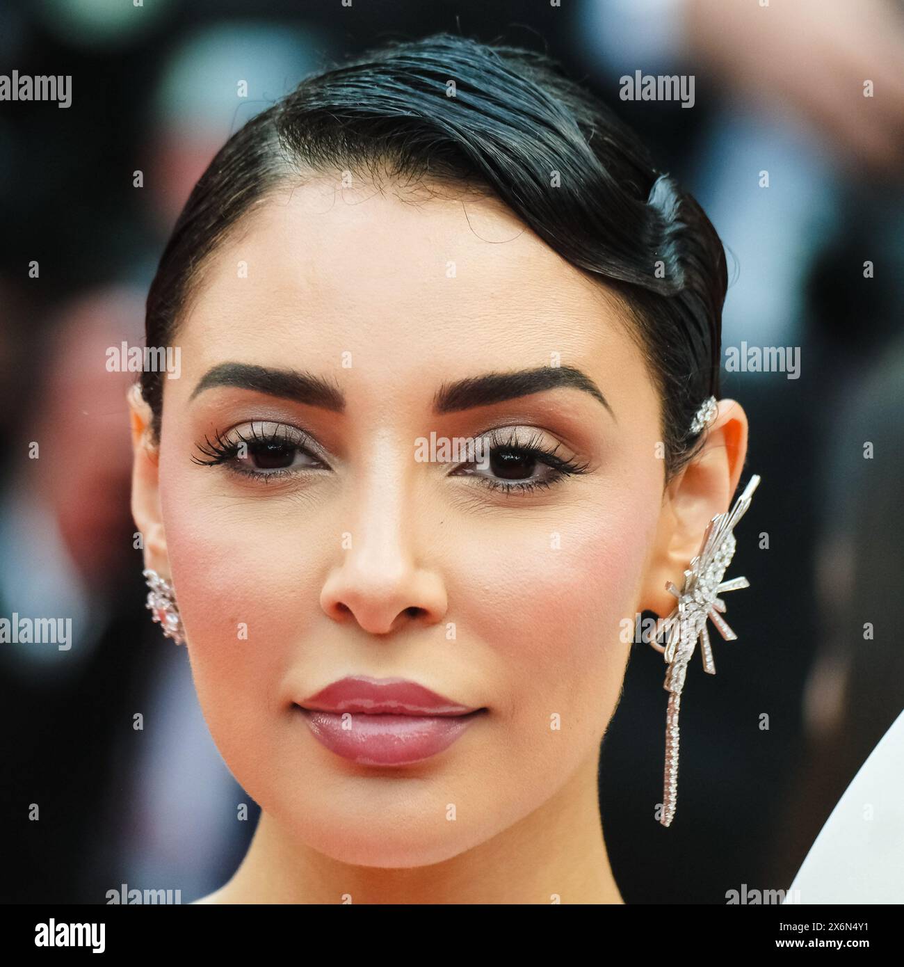 Cannes, France. 15th May, 2024. Sanaa El Mahalli arrives on the Red ...