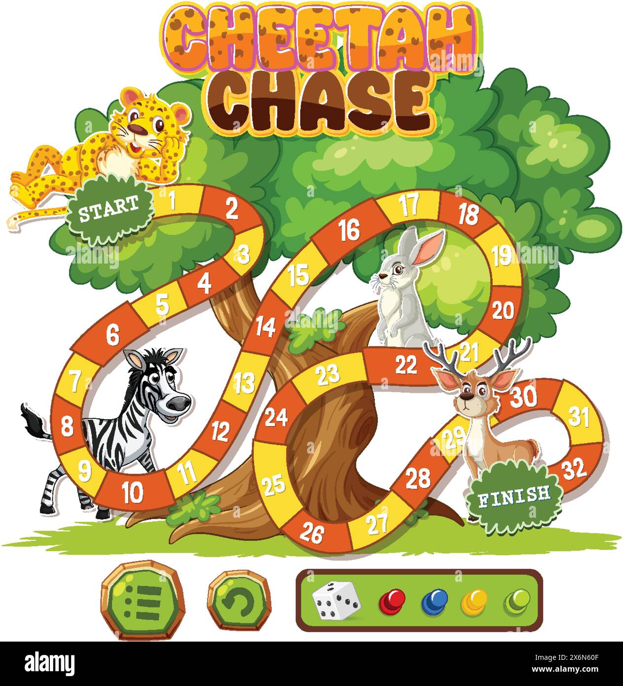 Fun animal-themed board game for kids Stock Vector Image & Art - Alamy