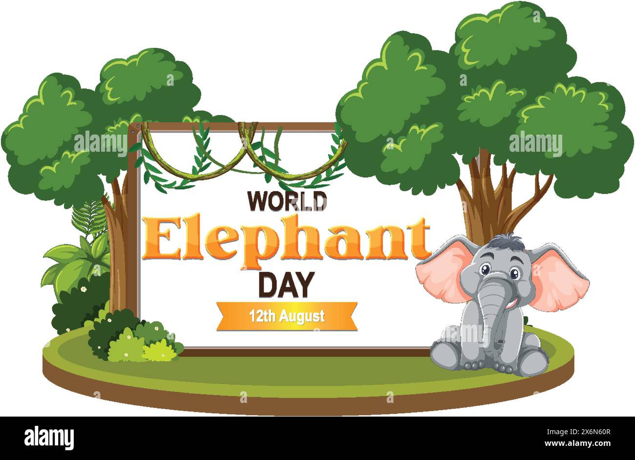 Cartoon elephant celebrating World Elephant Day Stock Vector Image ... Cartoon elephant celebrating World Elephant Day Stock Vector Image ...
