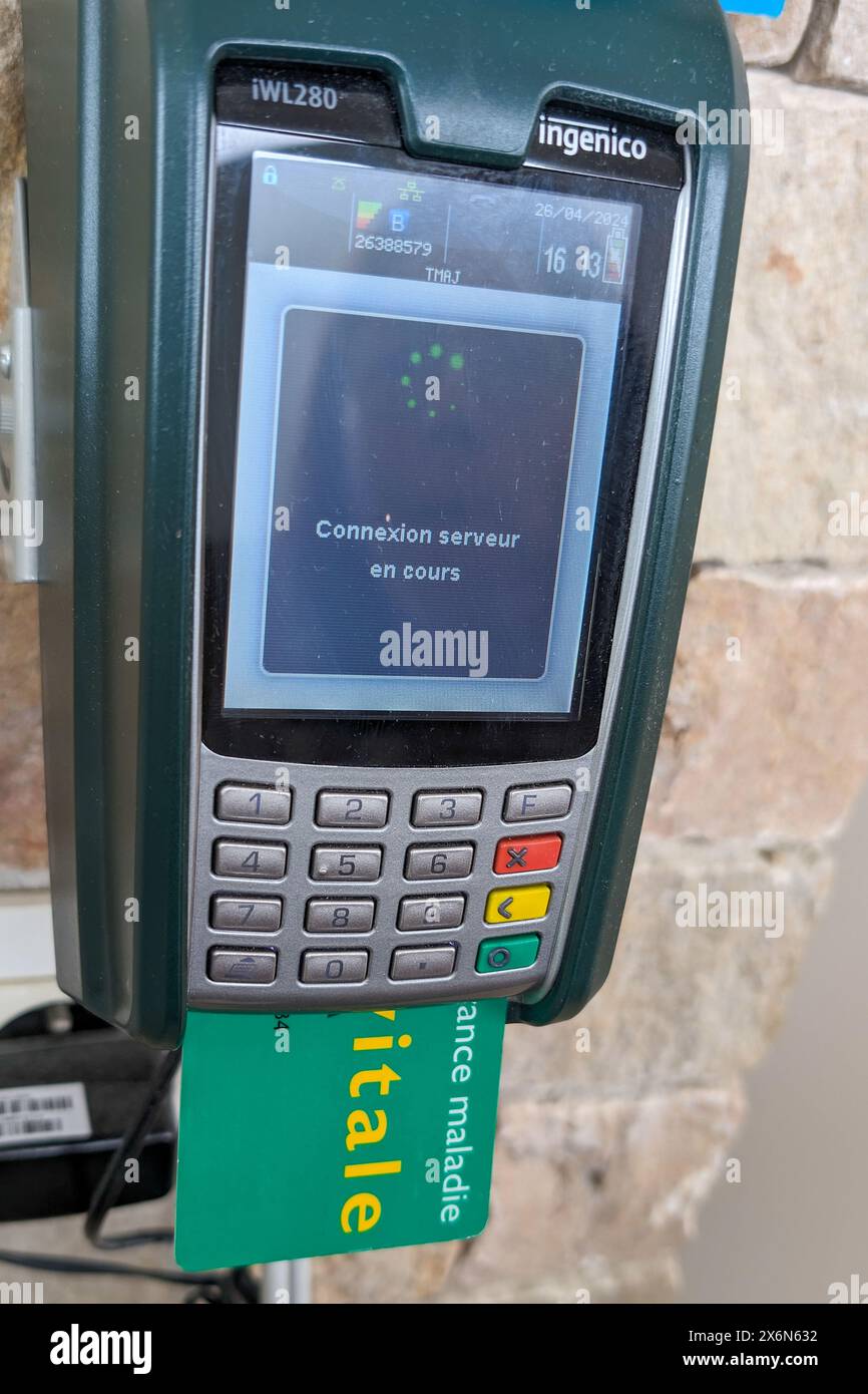 Bordeaux , France - 05 15 2024 : Carte vitale french health insurance ...