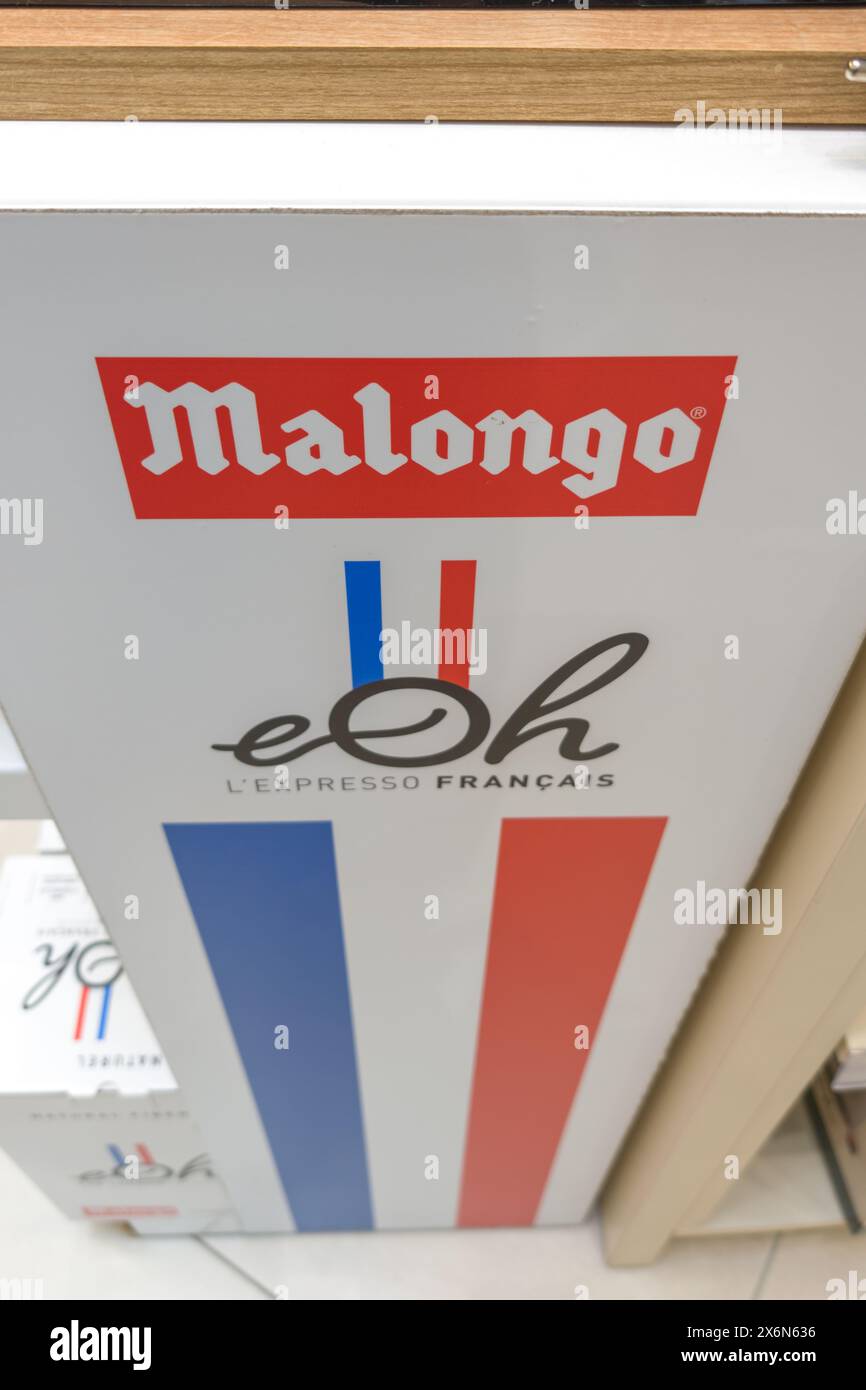 Bordeaux , France - 05 12 2024 : malongo coffee machine shop french ...