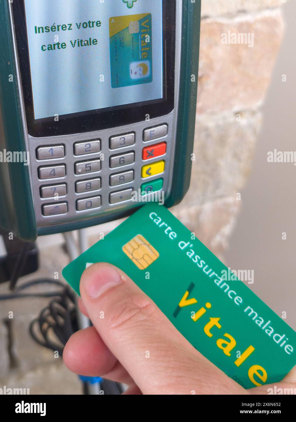 Bordeaux , France - 05 15 2024 : Carte vitale french health insurance ...