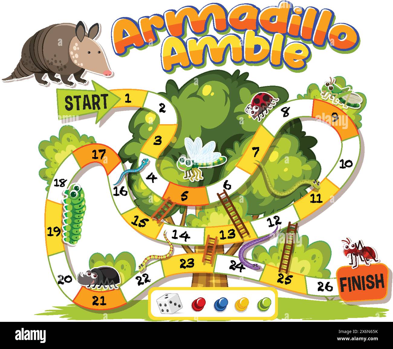 Colorful board game with animals and nature Stock Vector Image & Art ...