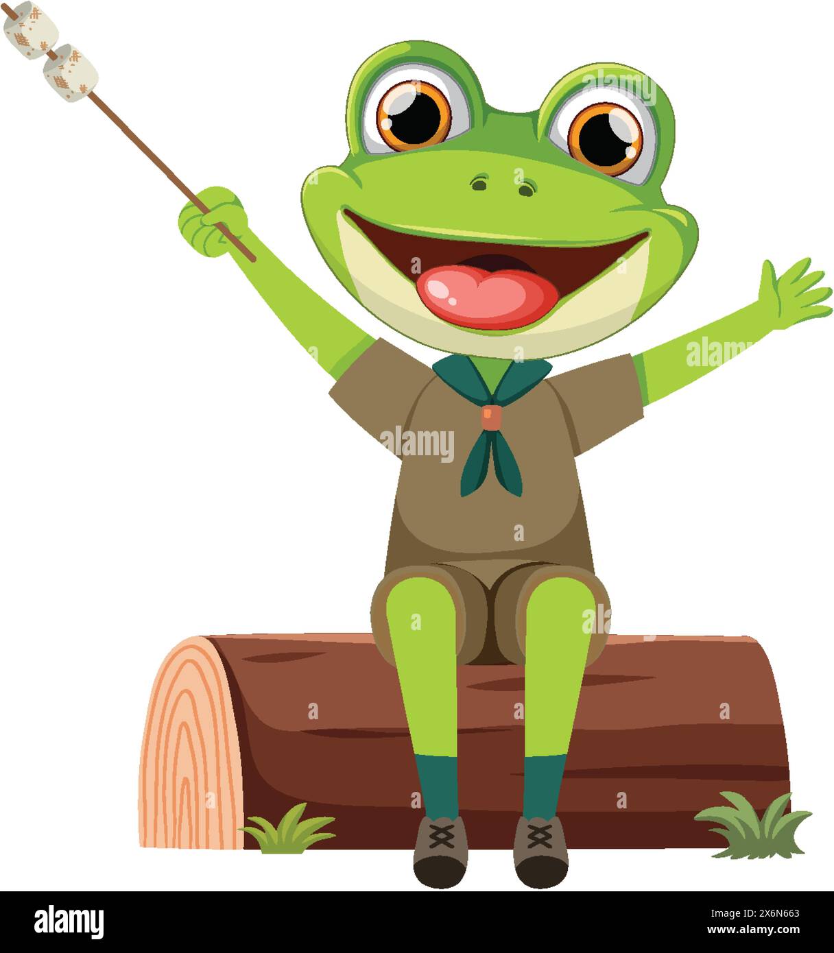 Campfire marshmallows cartoon hi-res stock photography and images - Alamy