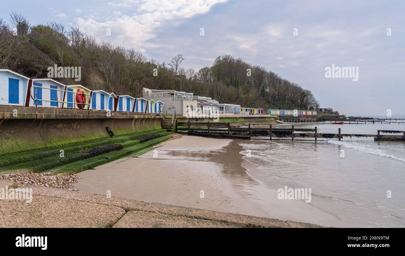 Colwell Bay, Isle of Wight, England, UK - April 17, 2023: View at the ...