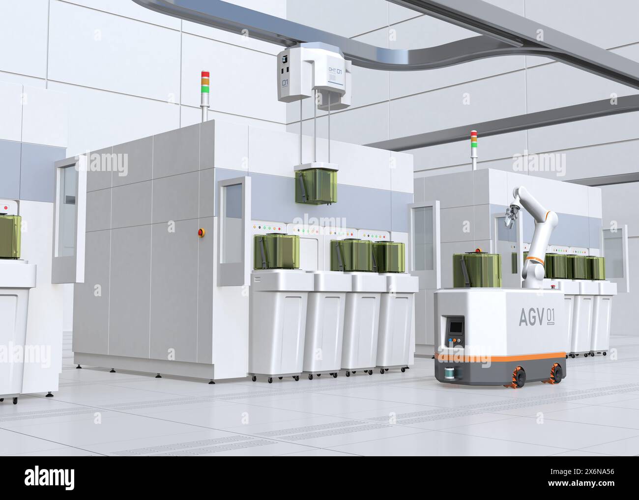 Semiconduct Wafer Cleaning, Etching system and OHT, AGV in Fab ...