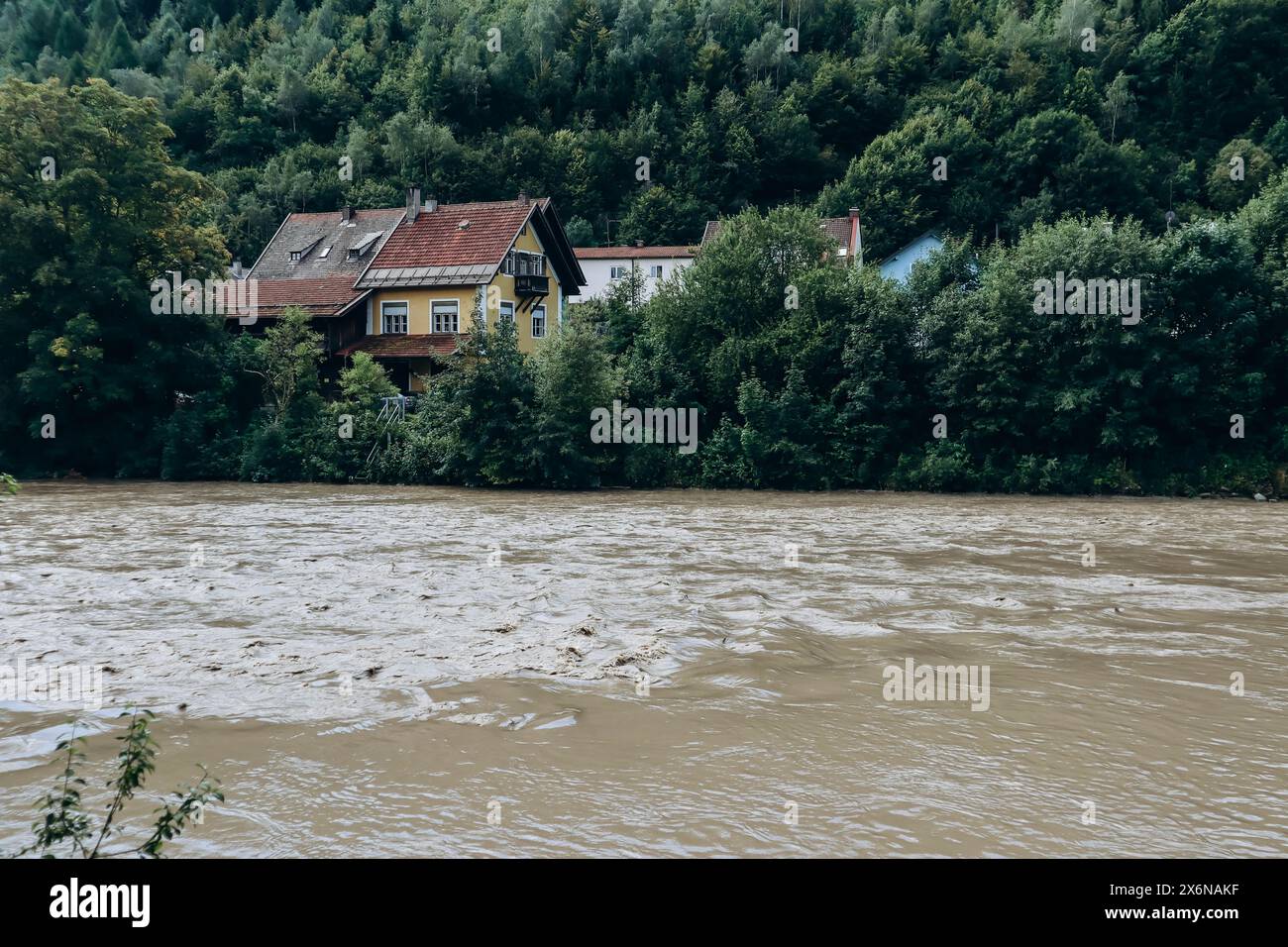The Lech river in Fussen, Bavaria, Southern Germany Stock Photo - Alamy