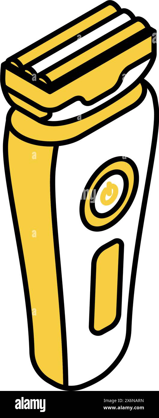 Men's shaving electric shaver, isometric illustration, Vector ...