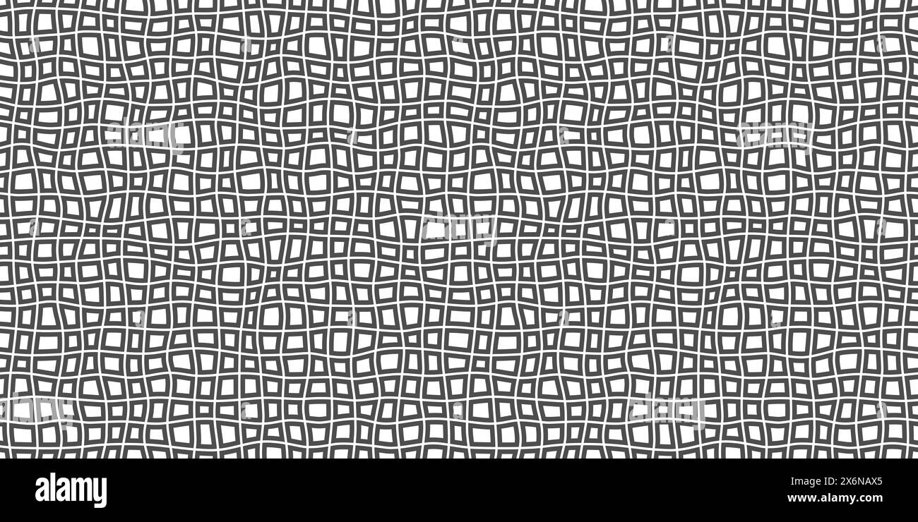 Hand drawn square grid seamless pattern. Handdrawn irregular checks ...