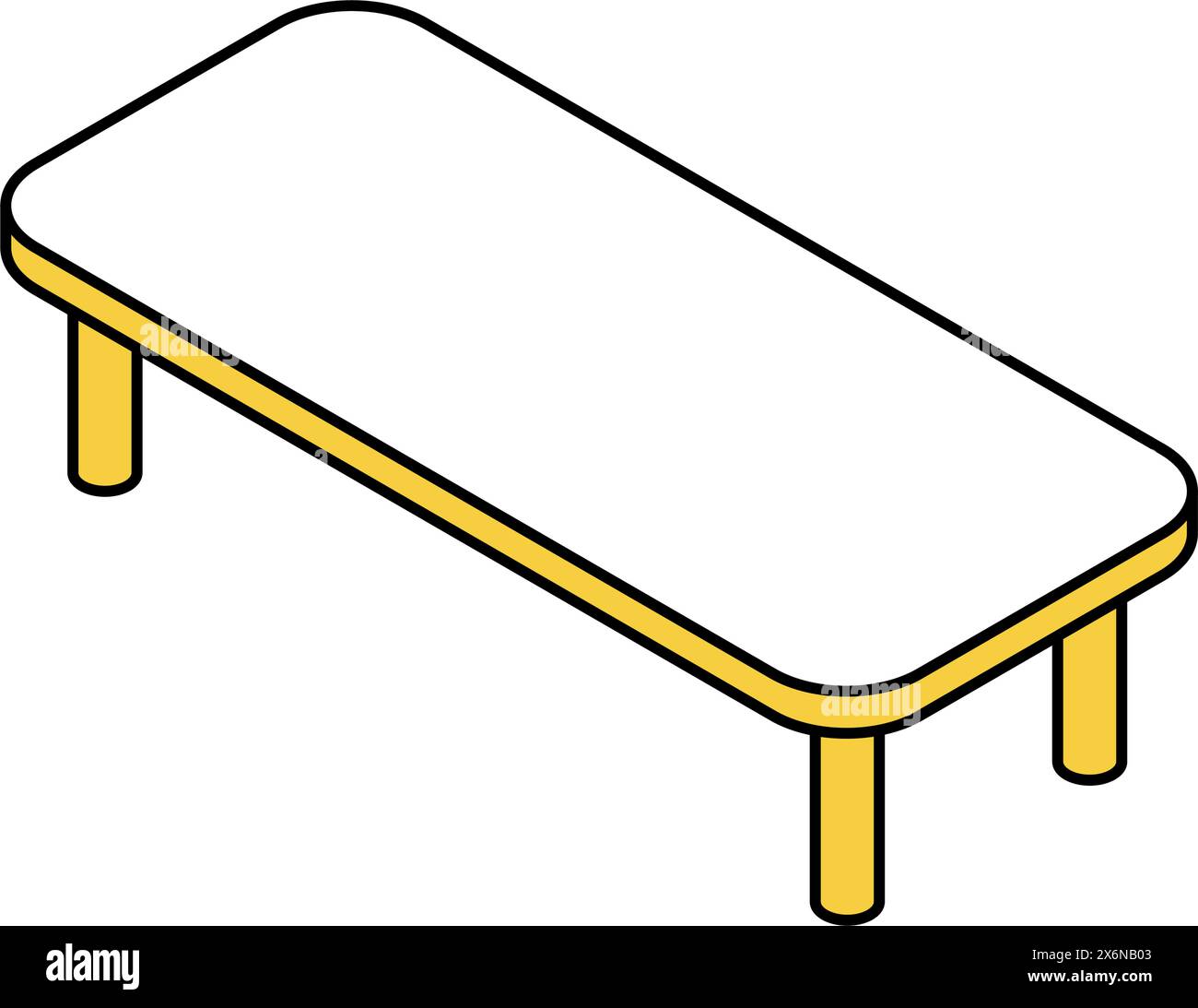 Interior: low table, isometric illustration, Vector Illustration Stock ...