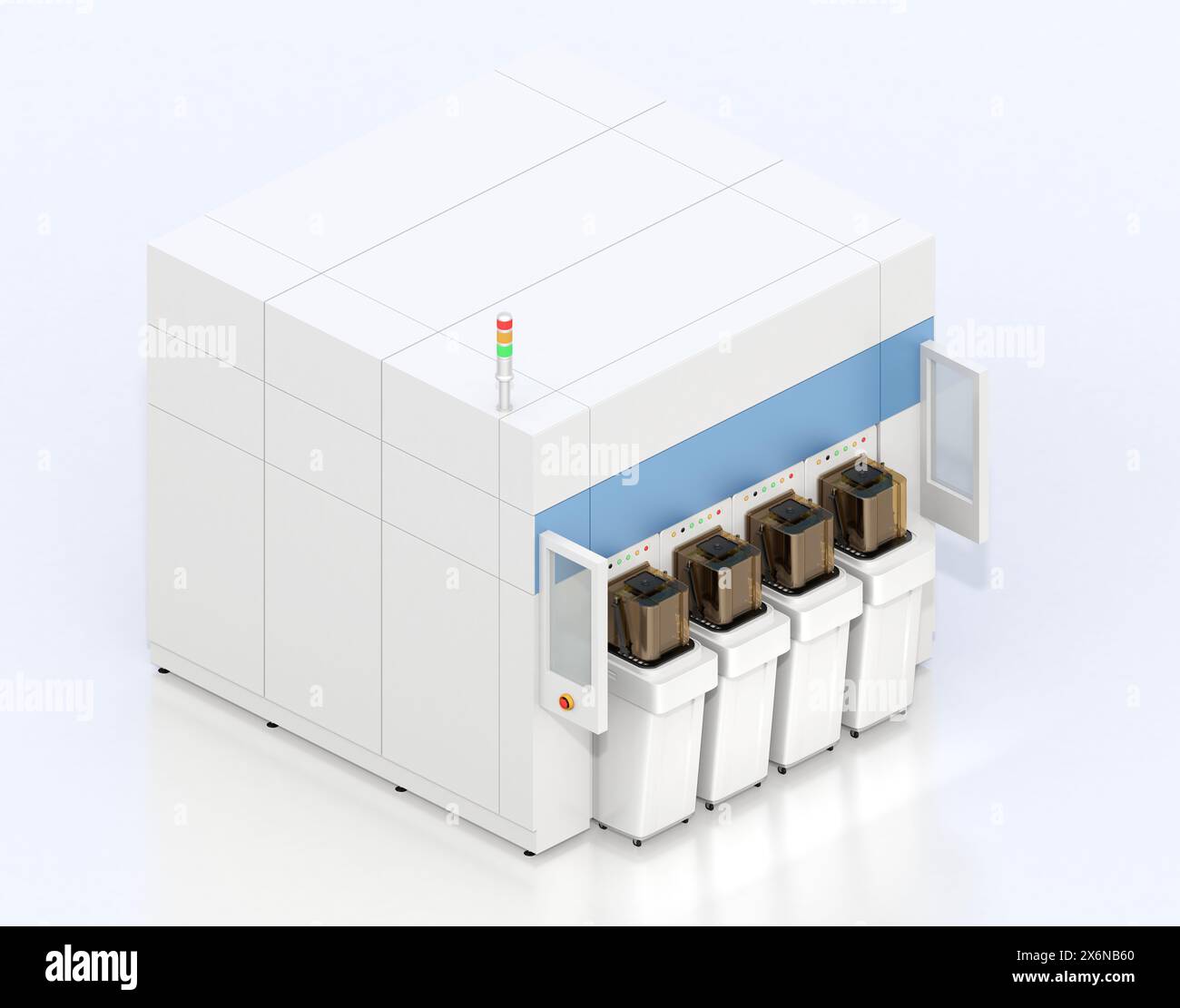 Semiconduct Wafer Cleaning, Etching system on white background ...