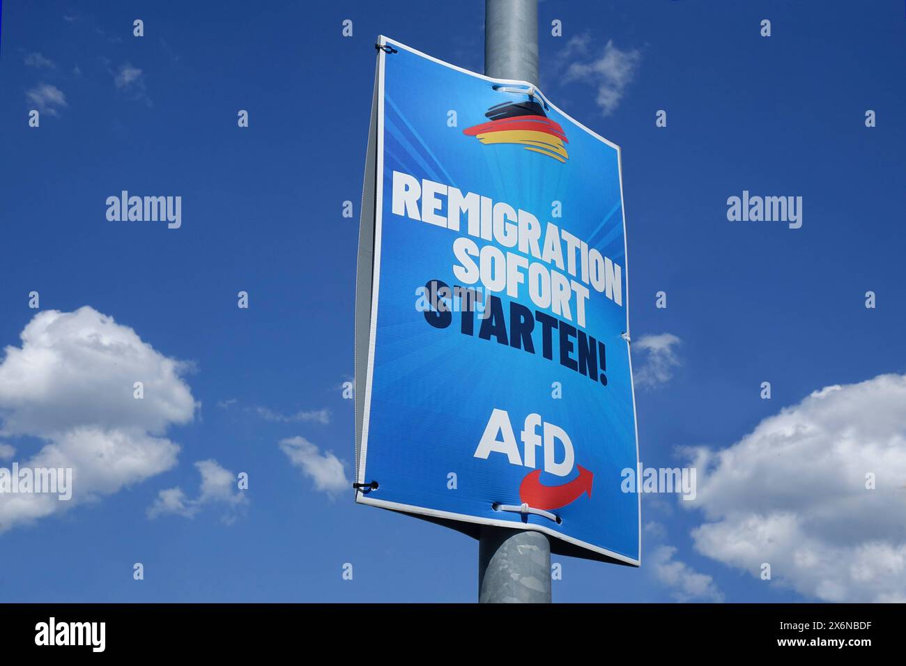 Wahlplakat der AfD Wahlplakat der AfD, 14.05.2024, Borkwalde ...