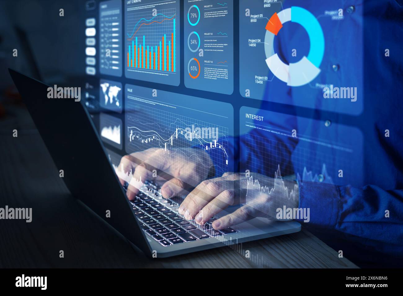 Analyst working with Financial Report and Business Analytics Dashboard ... Analyst working with Financial Report and Business Analytics Dashboard ...
