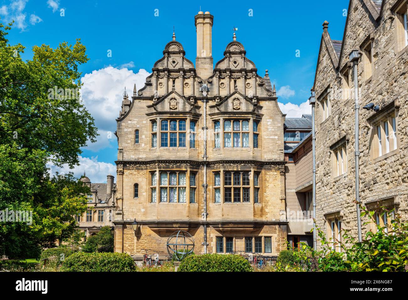 View of Trinity College grounds from Broad Street. Oxford, England, UK ...